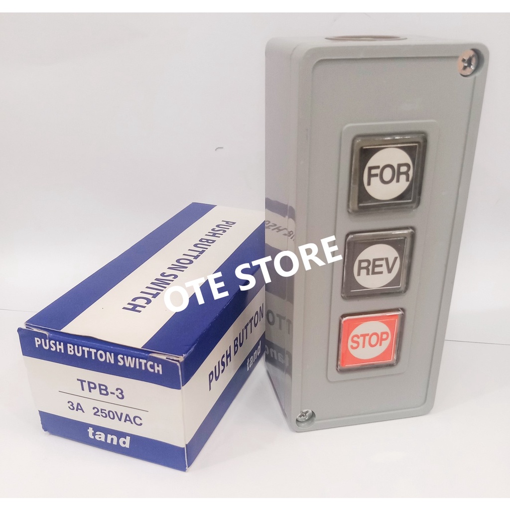 TAND TPB-3 FOR/REV/STOP PUSH BUTTON SWITCH | Shopee Malaysia
