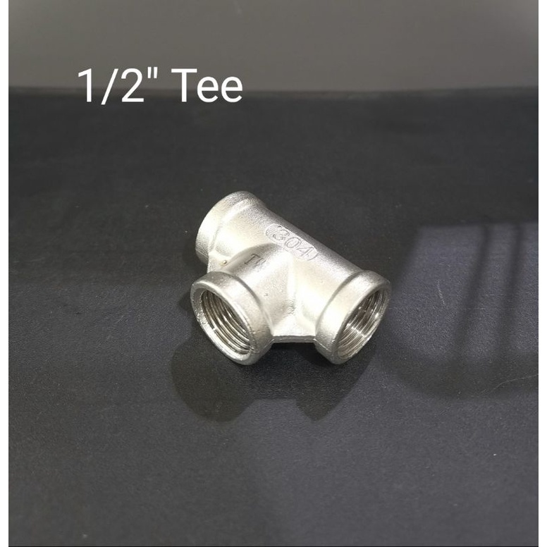 1/2" 3/4" 1" BSPT Stainless Steel SUS304 Tee Elbow Socket Nipple Bush Cap Plug Union Lock Nut ...