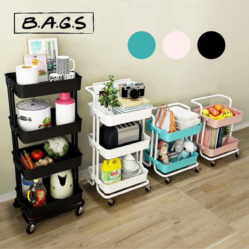 TheBags Kitchen Assemble Shelf Four Storey Trolley Decoration Rack ...