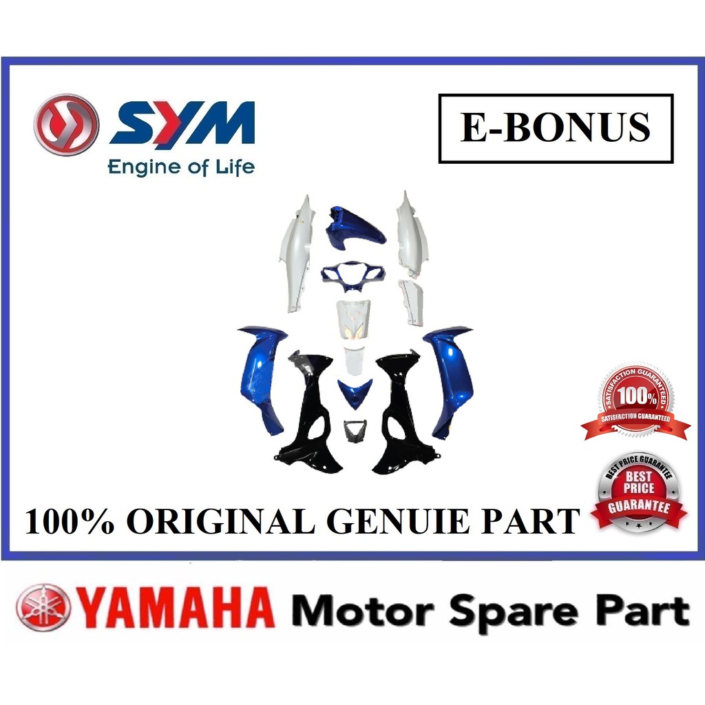 (100% ORIGINAL) SYM E-BONUS COVER SET ASSY COVERSET BODY COVER SHOOT ...