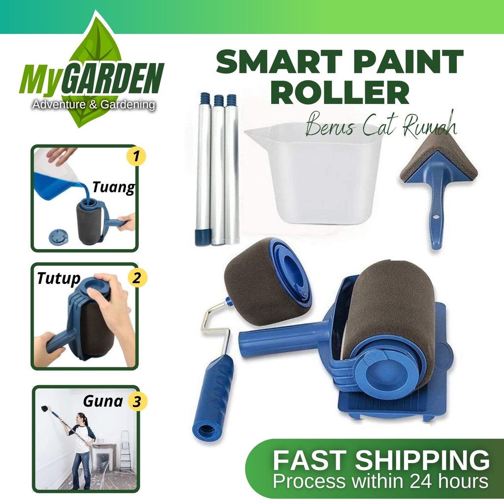 Smart Paint Roller DIY Painting Brush Tool Painting Accessories Alat ...