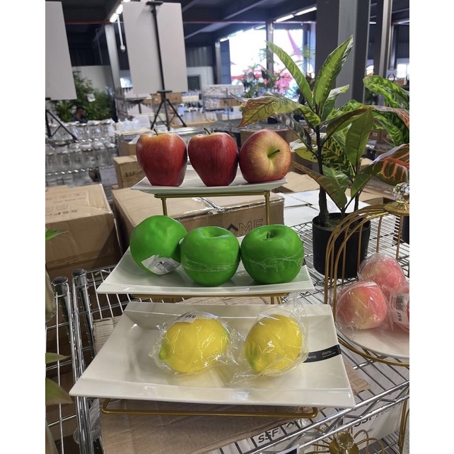 Ssf Premium Quality 3 Tier Gold Serving Tray Rak Pinggan Bertingkat Pinggan Kuih Muih Shopee