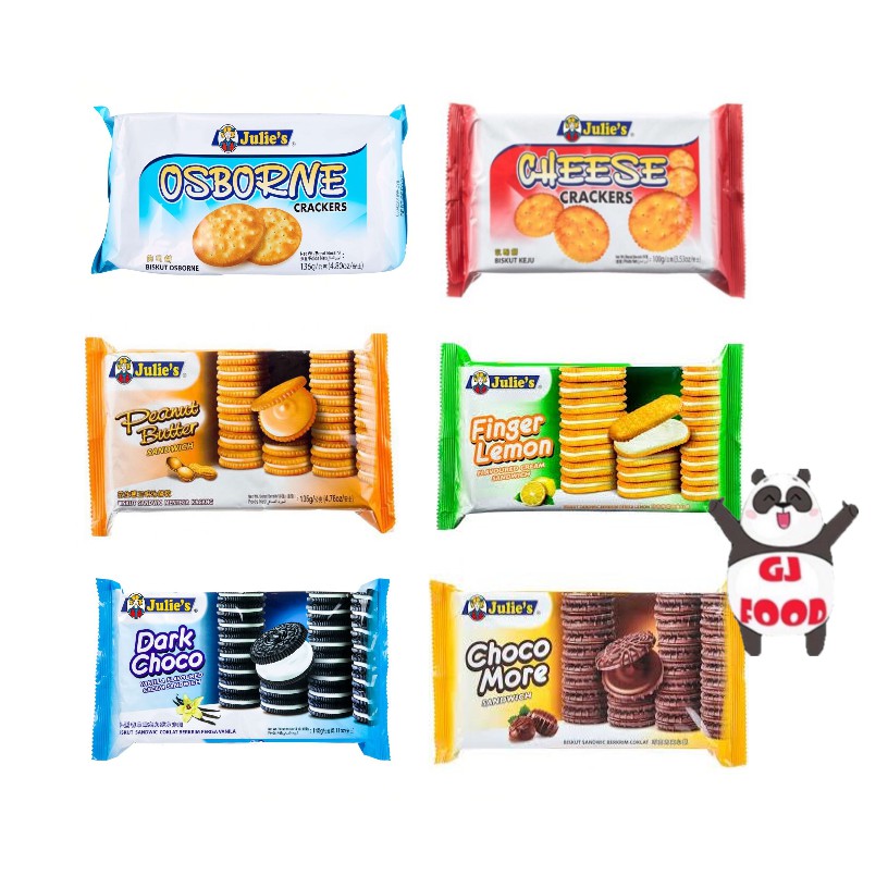 JULIE'S Crackers Biscuit Sandwich/Cheese Crackers/Finger Lemon/Peanut ...