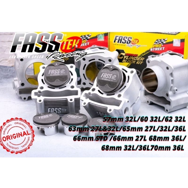 FASSTEK Racing Super Block Set V2 57 63 65 66 68 70 Yamaha 135LC Y15ZR ...