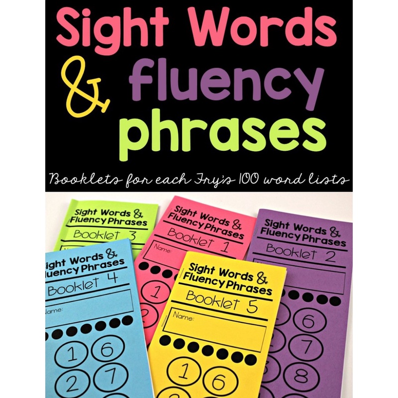 256- 500 Fry's Sight Words Fluency Phrase Booklets Printable (PDF ...