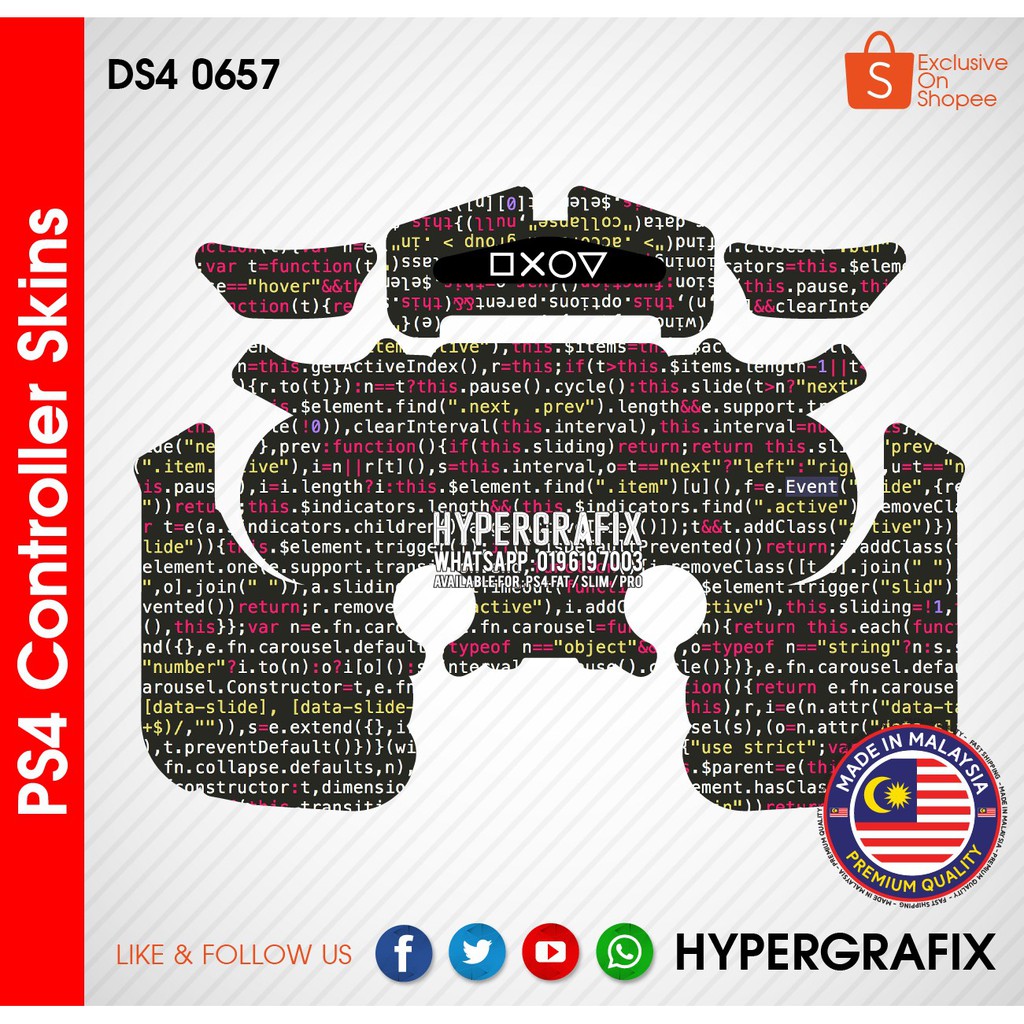 PS4 Controller DS4 SKIN (0657) | Shopee Malaysia
