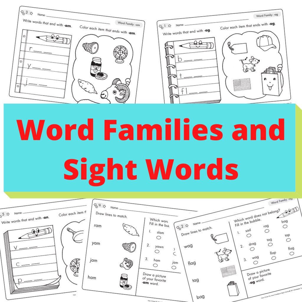 028 PDF worksheet - Word Families & Sight Words (Aged: 4-8) | Shopee ...