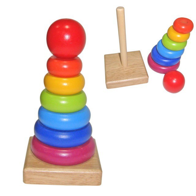 7-Color Stacking Tower Helps Children Distinguish Colors - Type 1 ...