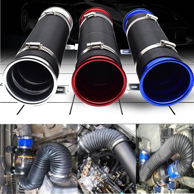 Universal Air Intake pipe FLEXIBLE Intake Hose 75mm hole Turbo PIPE ...