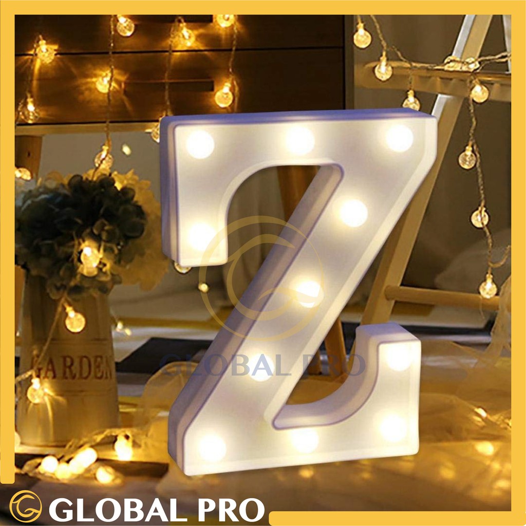 M-Z LED Night LARGE Lamp English Letter Alphabet Light For Wedding ...