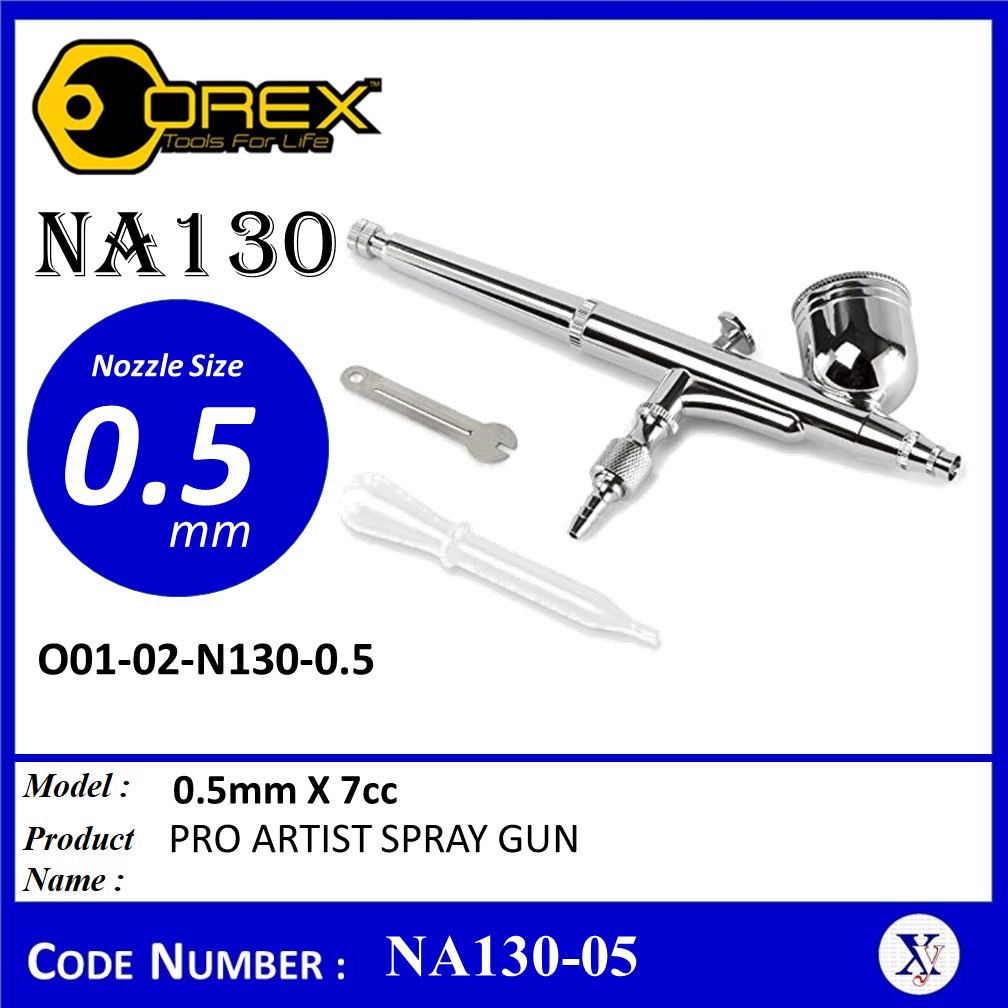 NA130-05 (0.5mm X 7cc) OREX PAINT SPRAY GUN PRO ARTIST O01-02-N130-0.5 ...