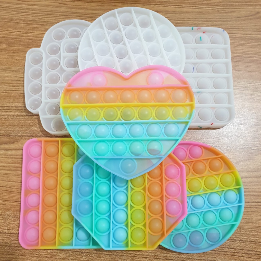(Tsj) Pop It Cheap / Fidget Push Pop It / Pop It Stress Relief Toys ...