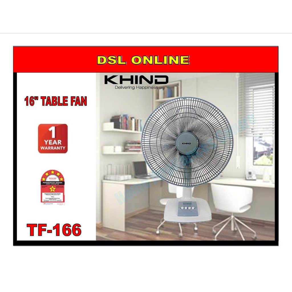 KHIND TABLE FAN 16" TF-166 KIPAS MEJA 16 INCI | Shopee Malaysia
