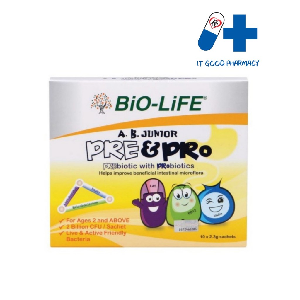Bio-life AB Junior Pre & Pro Prebiotics With Probiotics 10s | Shopee ...