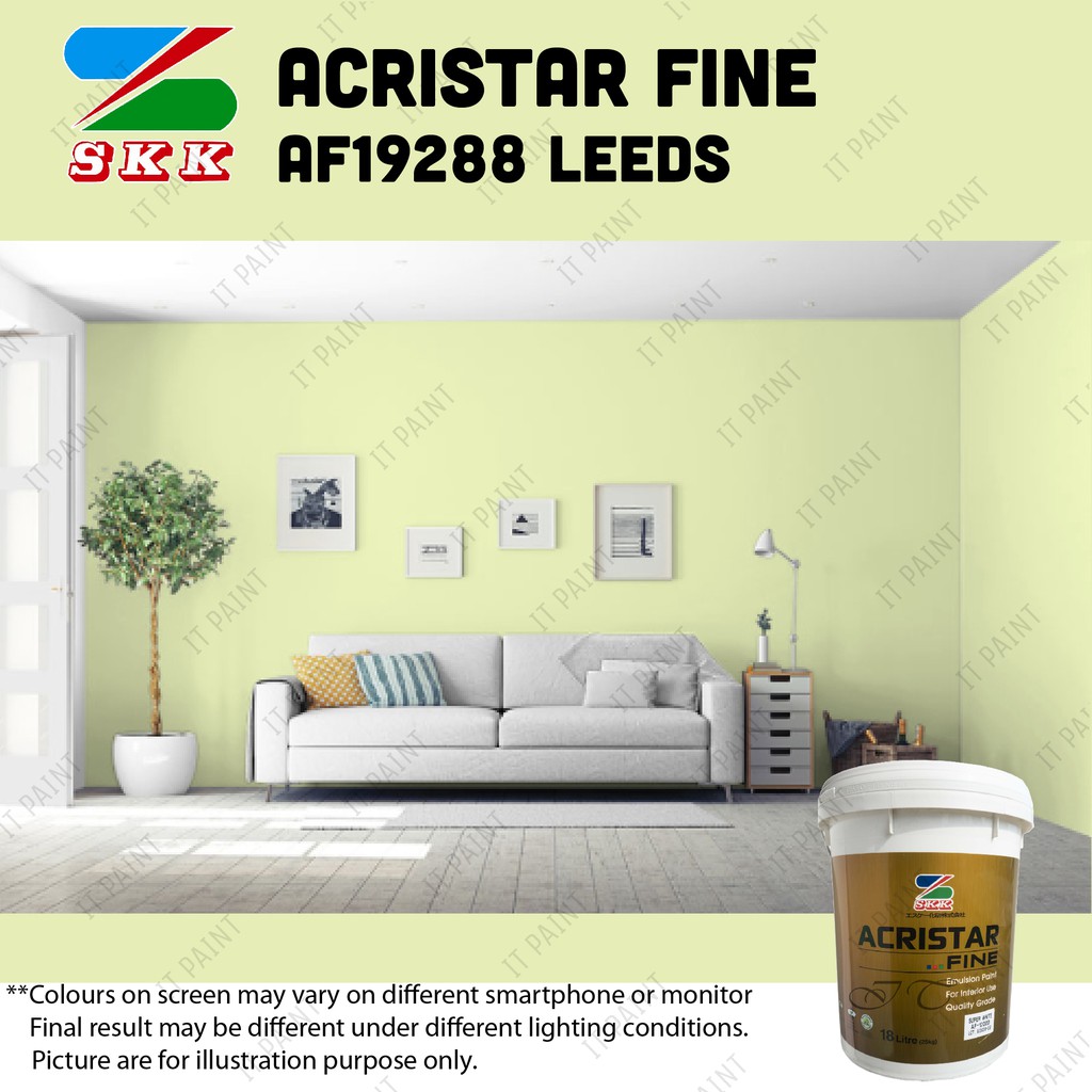 [18 Liter] SKK Acristar Fine Emulsion Paint for Interior Wall and ...