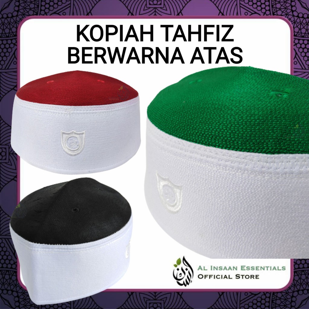 KOPIAH TAHFIZ WARNA ATAS HIJAU MERAH HITAM SELESA | Shopee Malaysia