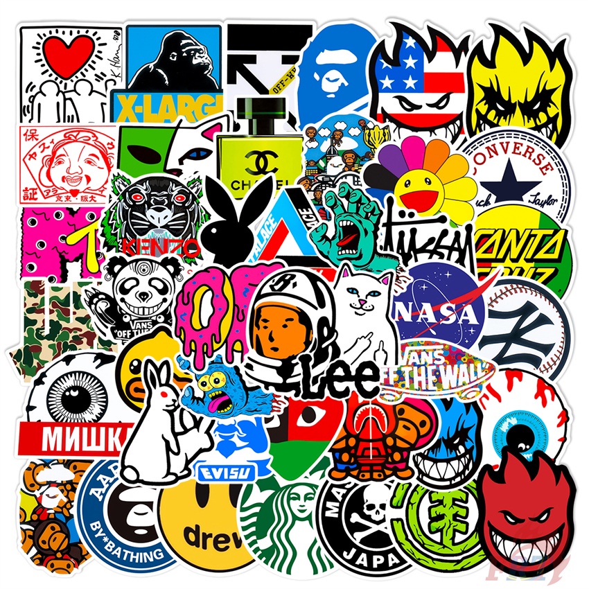 Classical Fashion Brand Series 02 Stickers 50Pcs/Set DIY Fashion ...