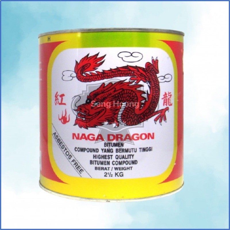 2.5kg Naga Dragon Bitumen Sealant Compound 紅龍黑油膏 Tar Hitam Gam Atap ...