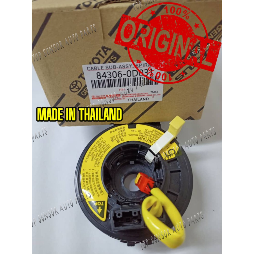 ORI CLOCK SPRING TOYOTA VIOS NCP42, ALTIS ZZE122, MADE IN THAILAND ...