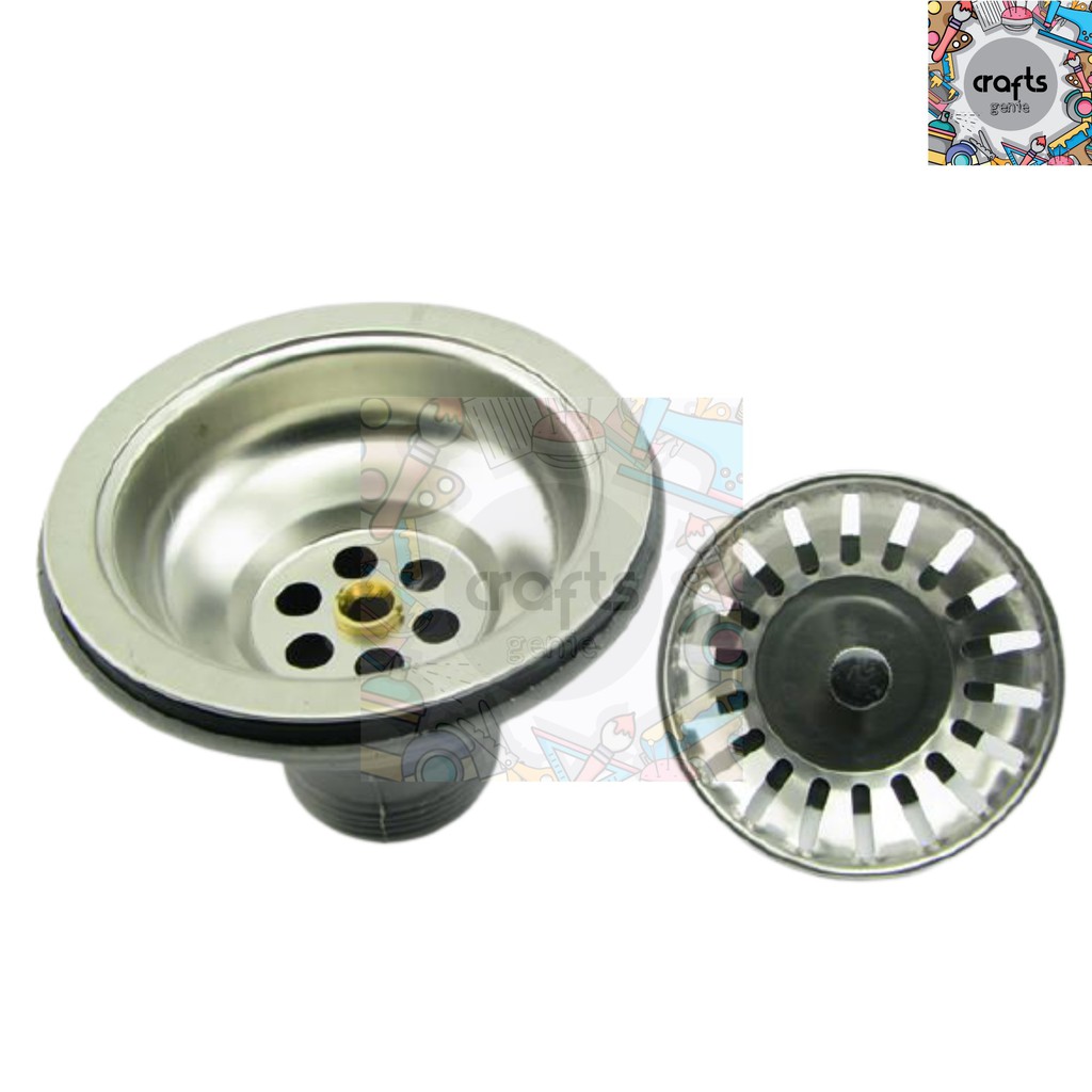 Stainless Steel Kitchen Sink Waste Drain With Filter Tray | Shopee Malaysia