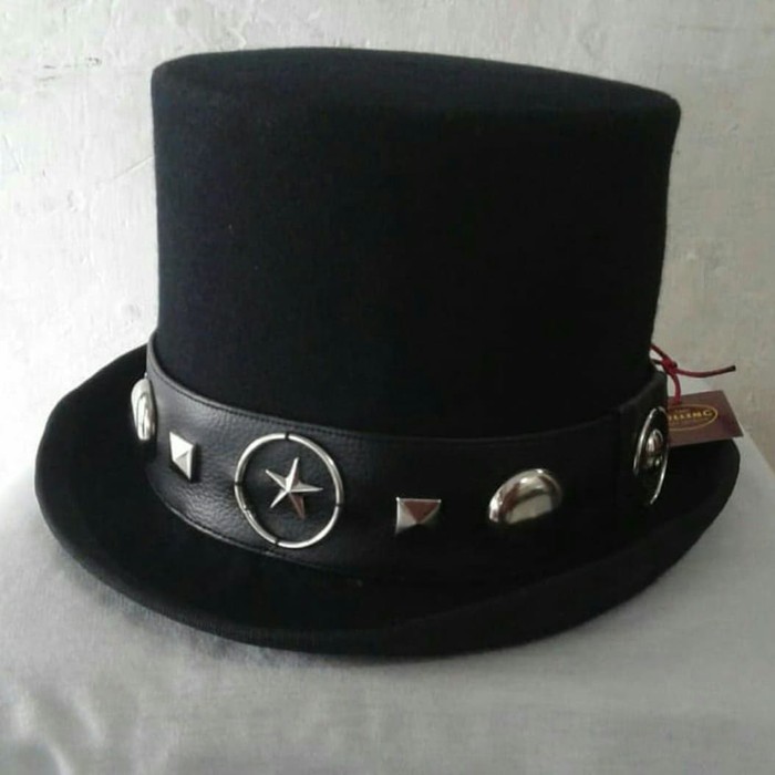 Slash Hat - LAKEN FEDORA Hat - STEAM PUNK Musician Hat | Shopee Malaysia
