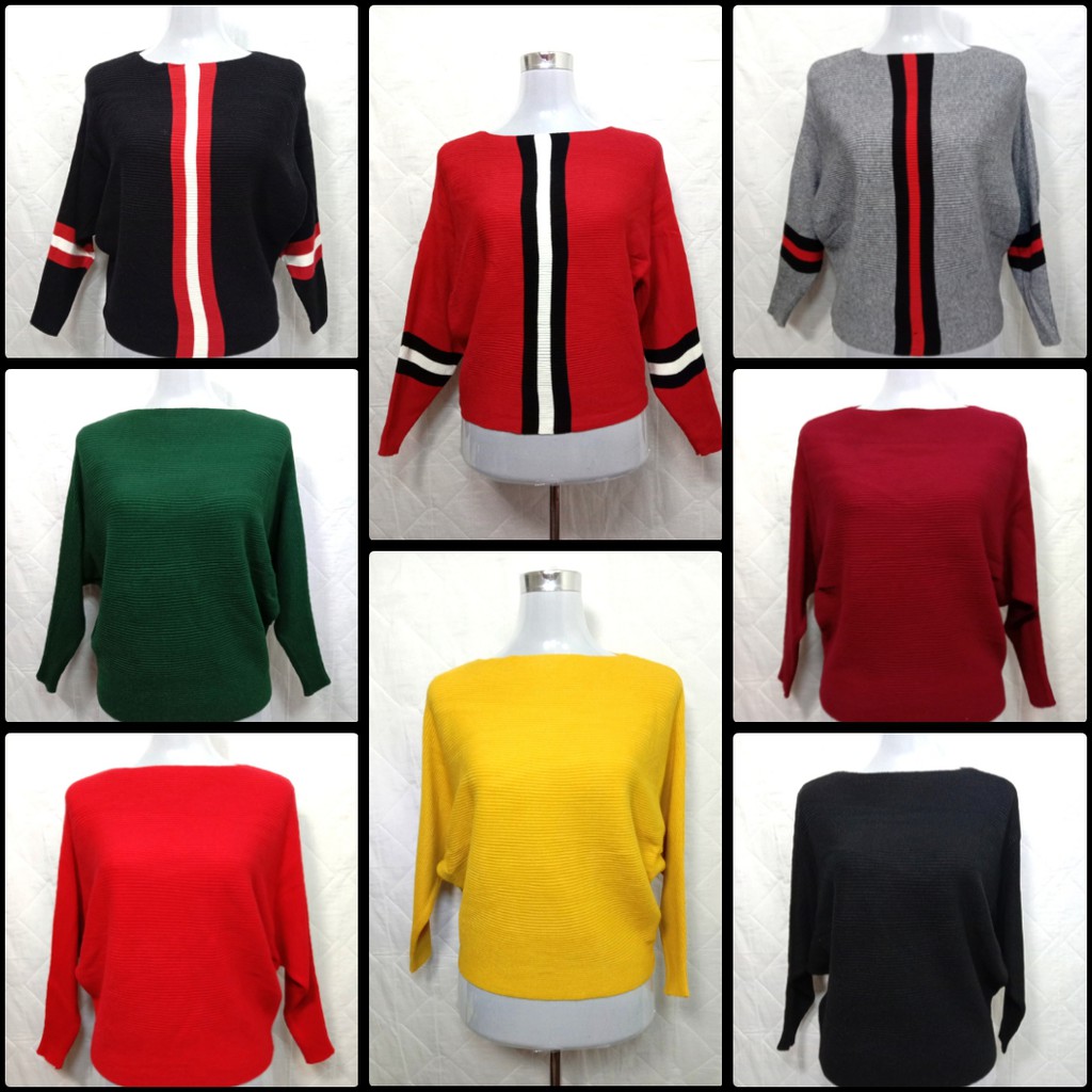 New style Loose Bat Wing Knit sleeve long-sleeved blouse Women blouse ...