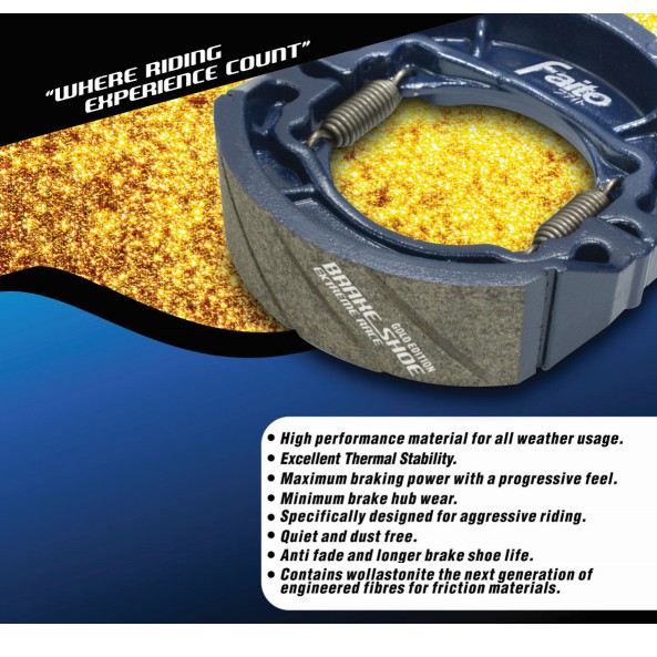FAITO BRAKE SHOE GOLD EDITION EX5 C70 XDM-EM143/KRISS KRISTAR CT110 ...