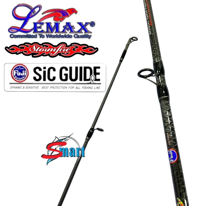 （READY STOK ）2021 LEMAX STORM FIRE JIGGING ROD (Memang Ringan) Spining ...