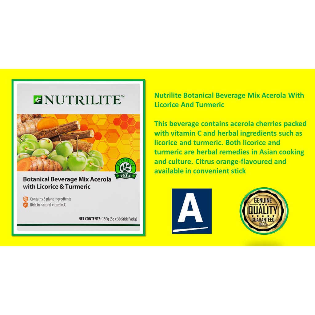 Nutrilite Botanical Beverage Mix Acerola With Licorice And Turmeric ...