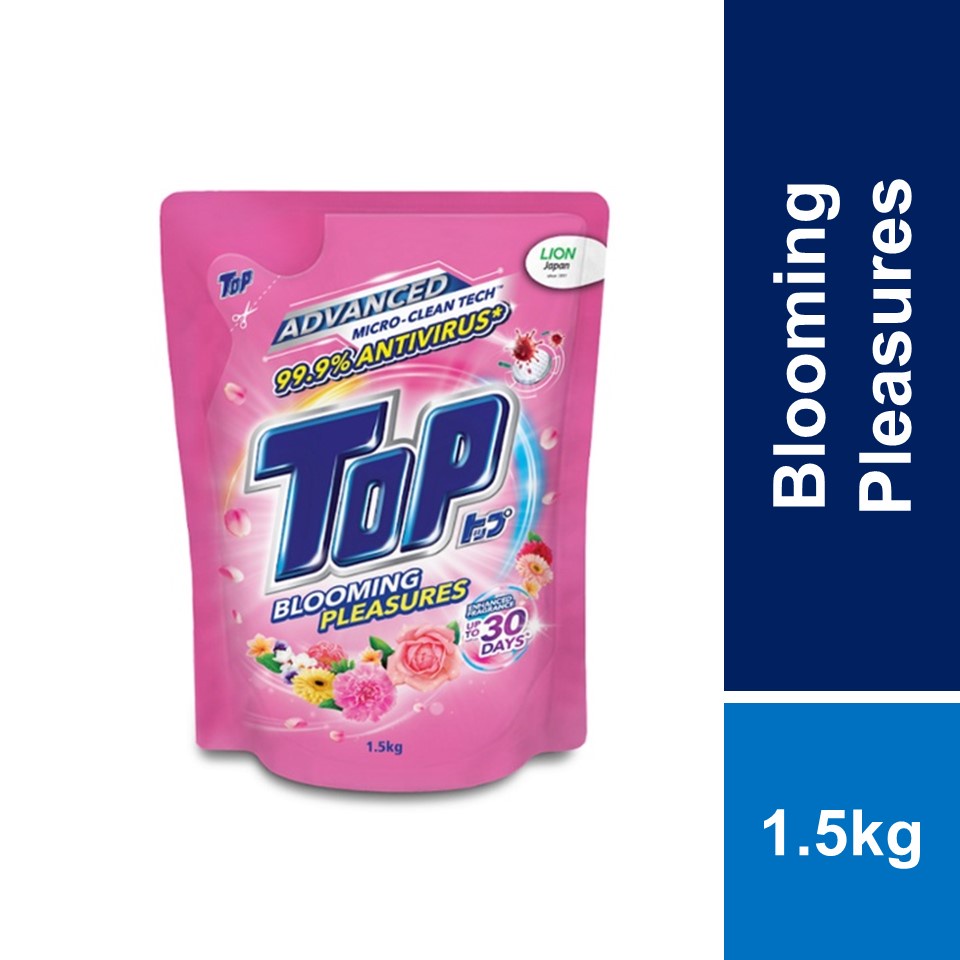 Top Liquid Detergent Bloming Pleasures Pink Refill 1.5kg | Shopee Malaysia