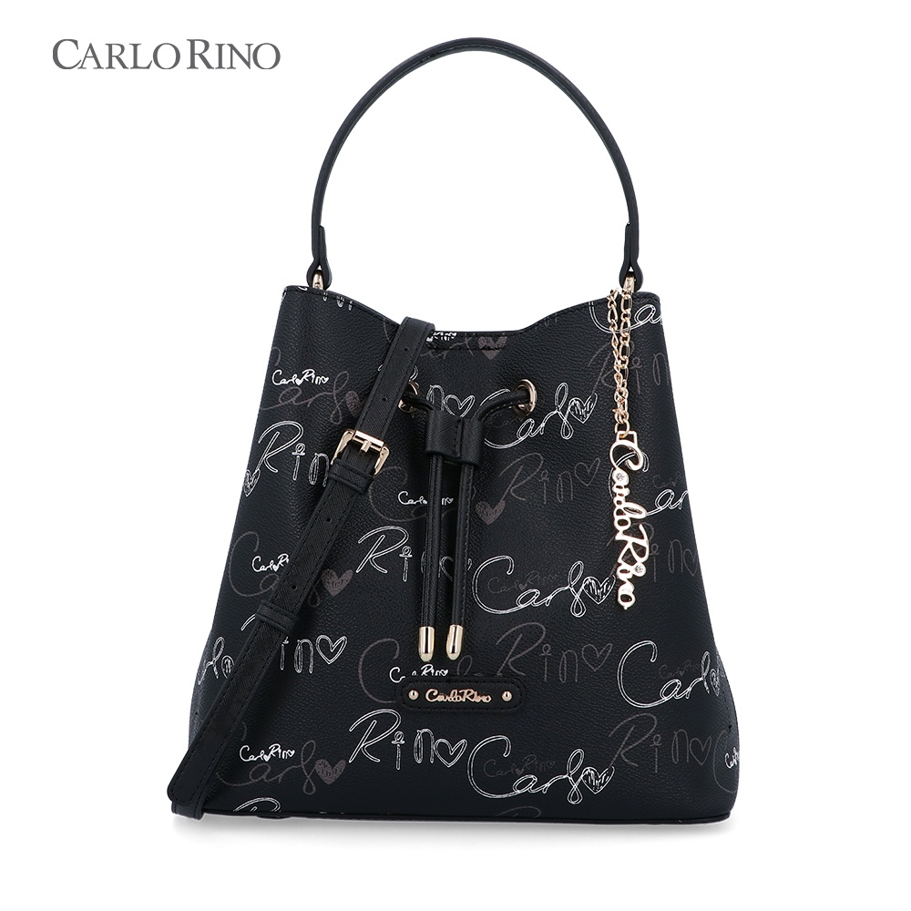 Carlo Rino Black Playful Dame Bucket Bag | Shopee Malaysia