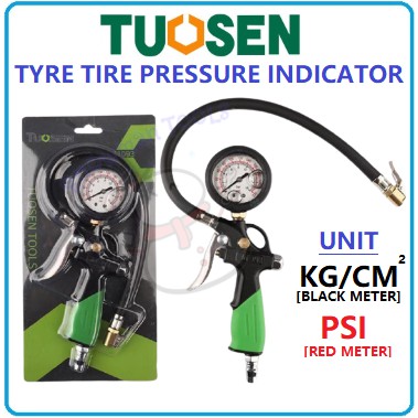 TUOSEN TYRE TIRE GAUGE PRESSURE AIR INDICATOR 11093 MEASURE CAR PSI ...