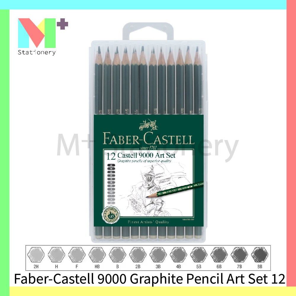 Faber-Castell Castell 9000 Graphite Pencil Set Art Set 117166 (12pcs ...