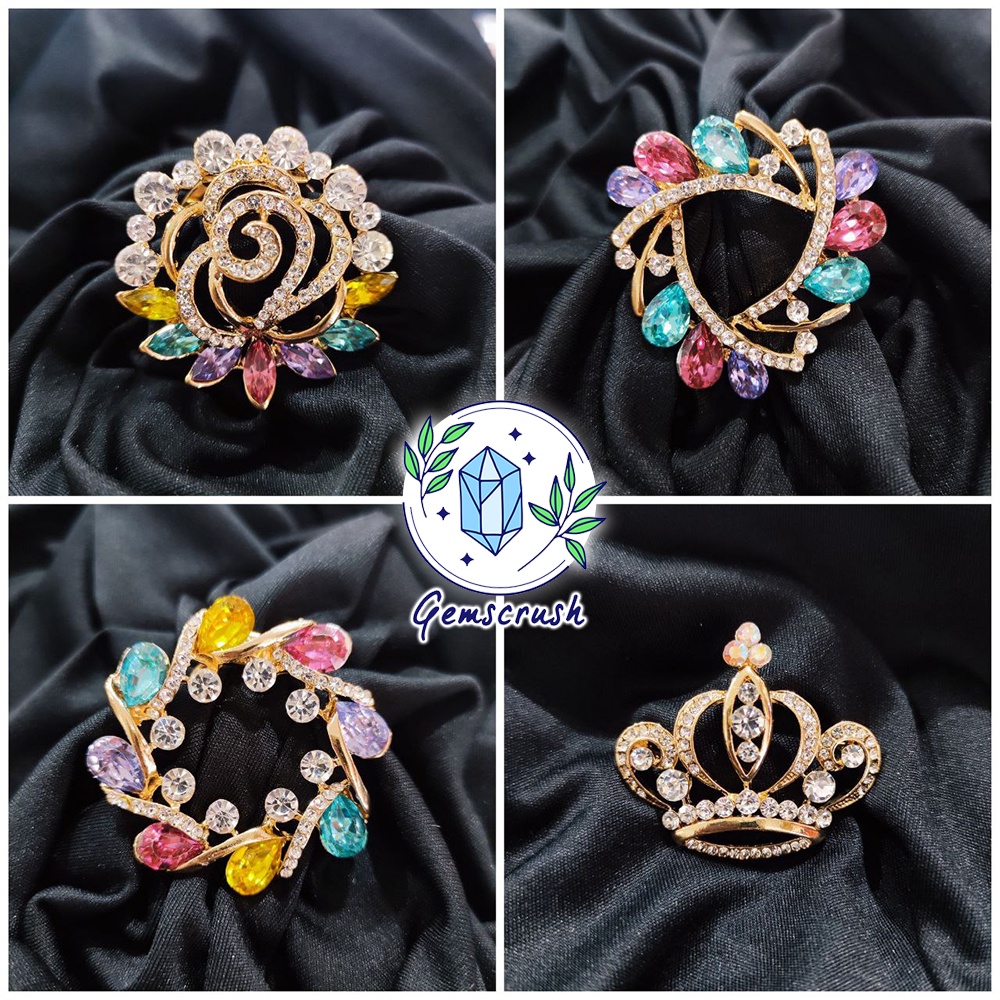 1pc Brooch Tudung Korea For Fashion Hijab Pin Cincin Tudung Kerongsang ...