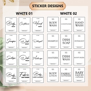 (MINIMUM 5 PCS PER ORDER) WHITE STICKER TOILETRIES | WATERPROOF ...