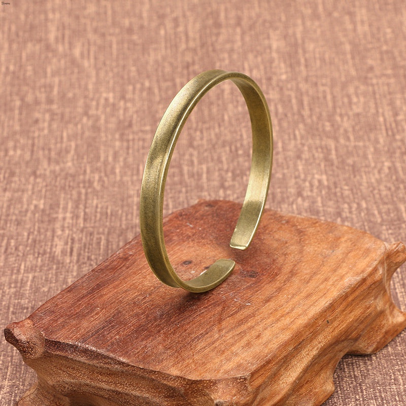 Yueying Factory Head Smooth Groove Opening Bracelet Female Man Brass ...