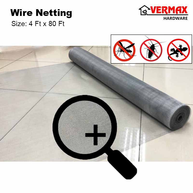 4 Ft Aluminum Wire Netting / Mosquito Insect Screen Net / Jaring Nyamuk ...