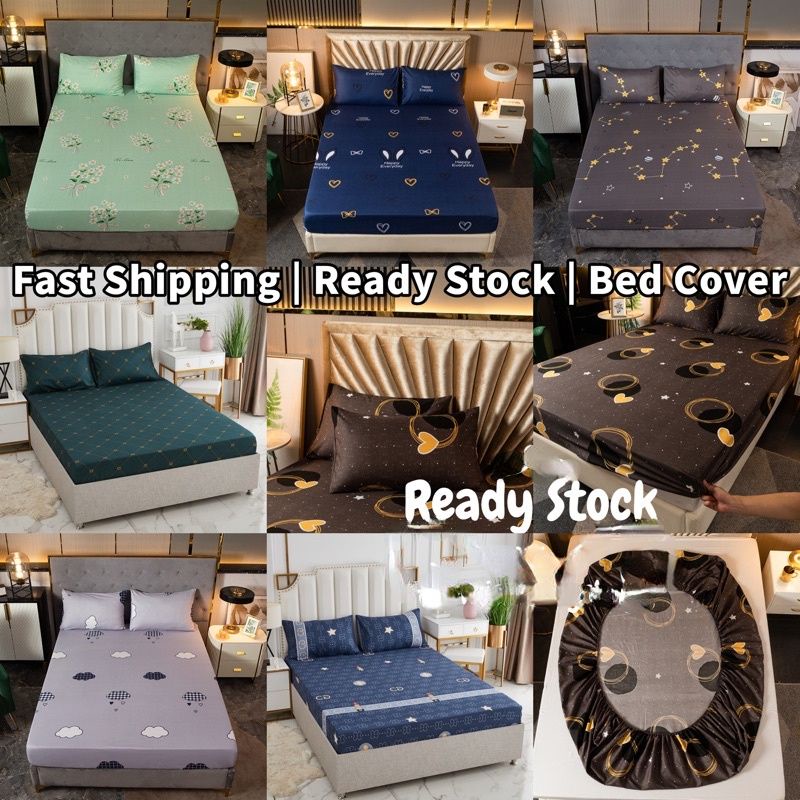 🔥Ready Stock🔥Best Quality Trendy Fitted Bed Cover Sheet Mattress Cover ...