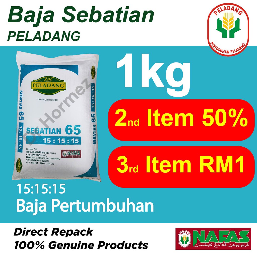[1KG] Baja Pokok Sebatian 65 🔥 Baja Buah, Baja Sayur, Baja Bunga, Murah ...