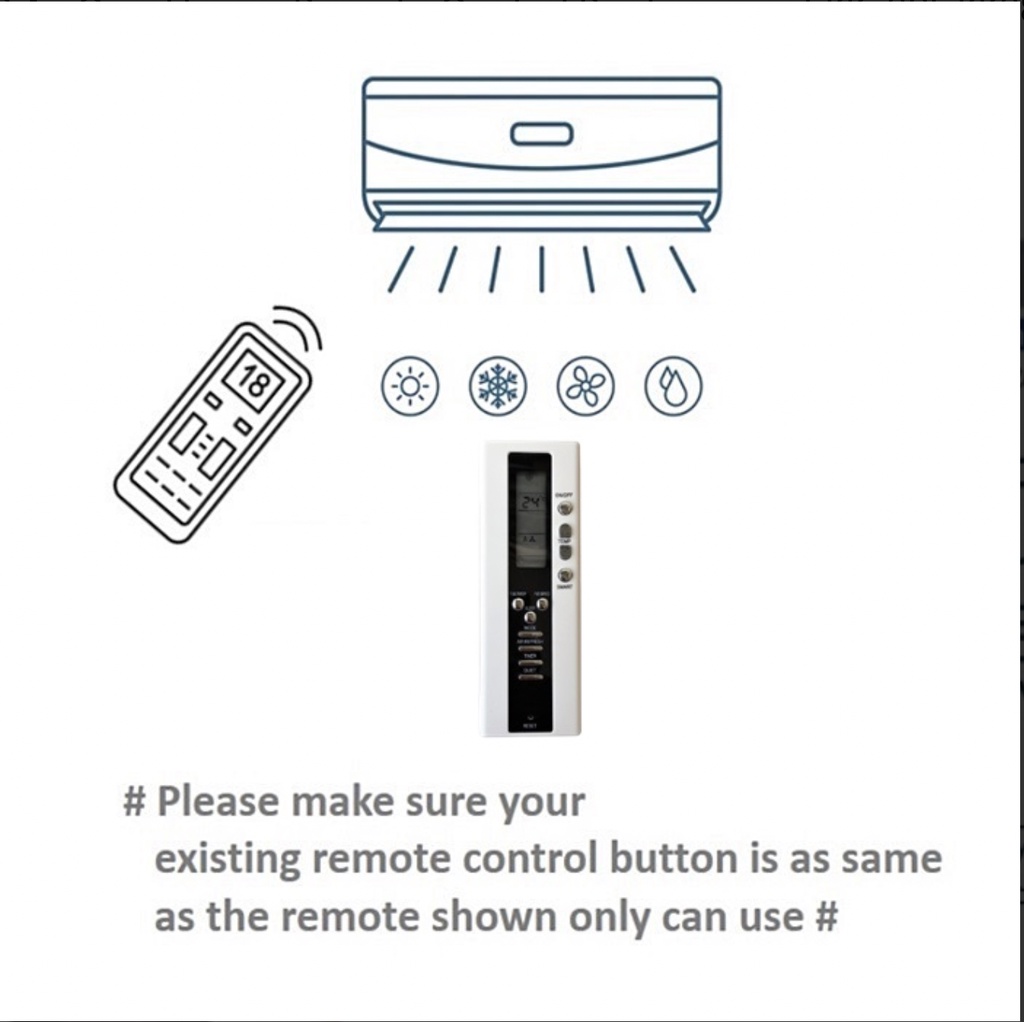 Koolman / SINGER Air Conditioner Remote Control Replacement KK-28E ...