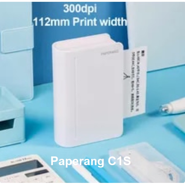 PAPERANG C1S Thermal Mini Printer Wireless Label Portable Printer ...