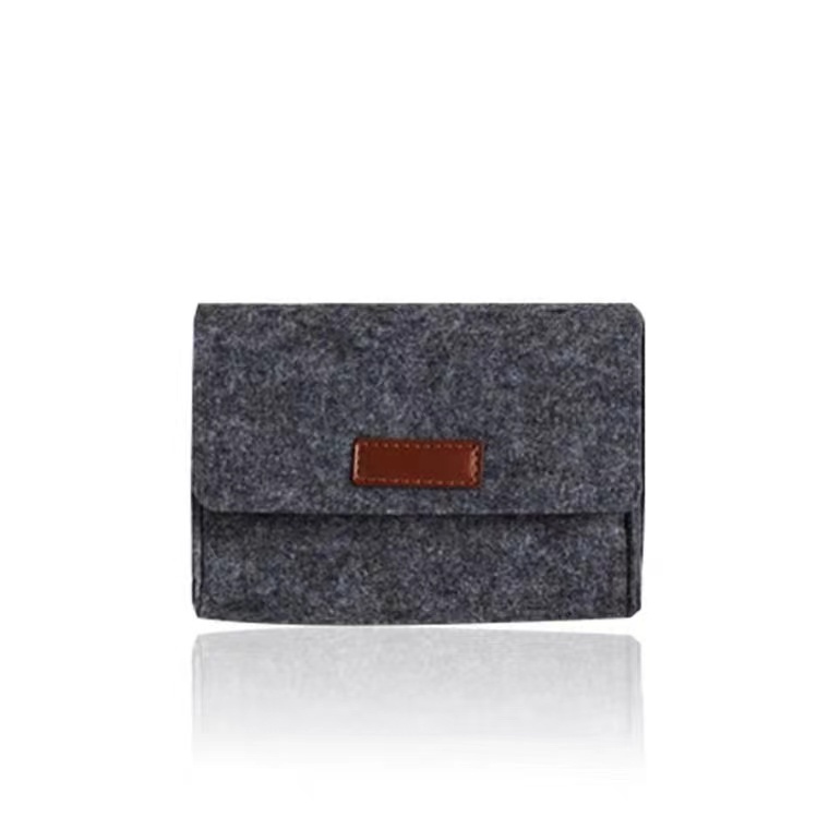 (6INCH)MR FELT CABLE BAG Organizer cable bag USB Charger Earphone ...