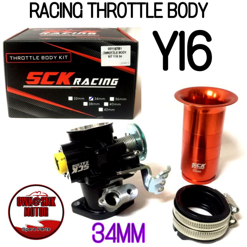 Y16 RACING THROTTLE BODY 34MM 36MM SCK RACING WITH VELOCITY | Shopee ...