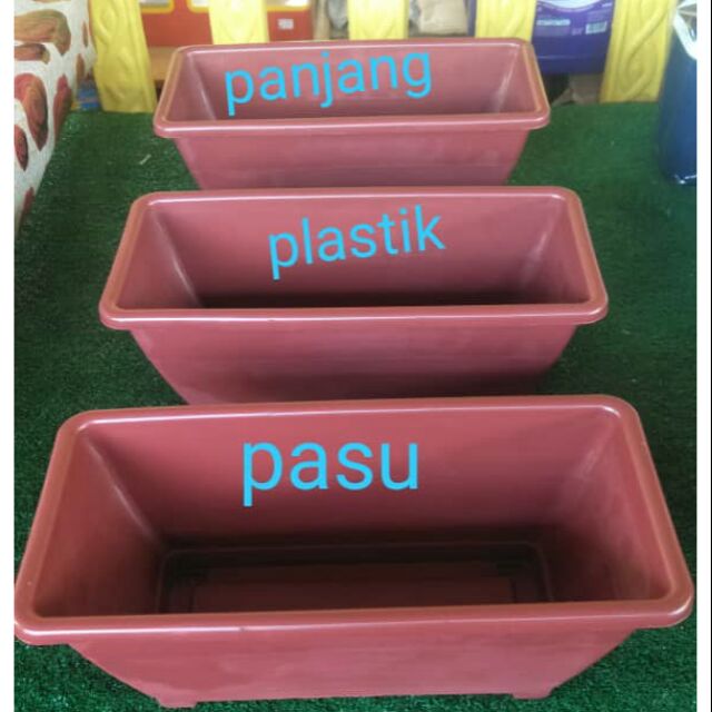PASU BUNGA PLASTIK PANJANG -15 INCI,LEBAR 7 INCI💥READY STOCK💥 | Shopee ...