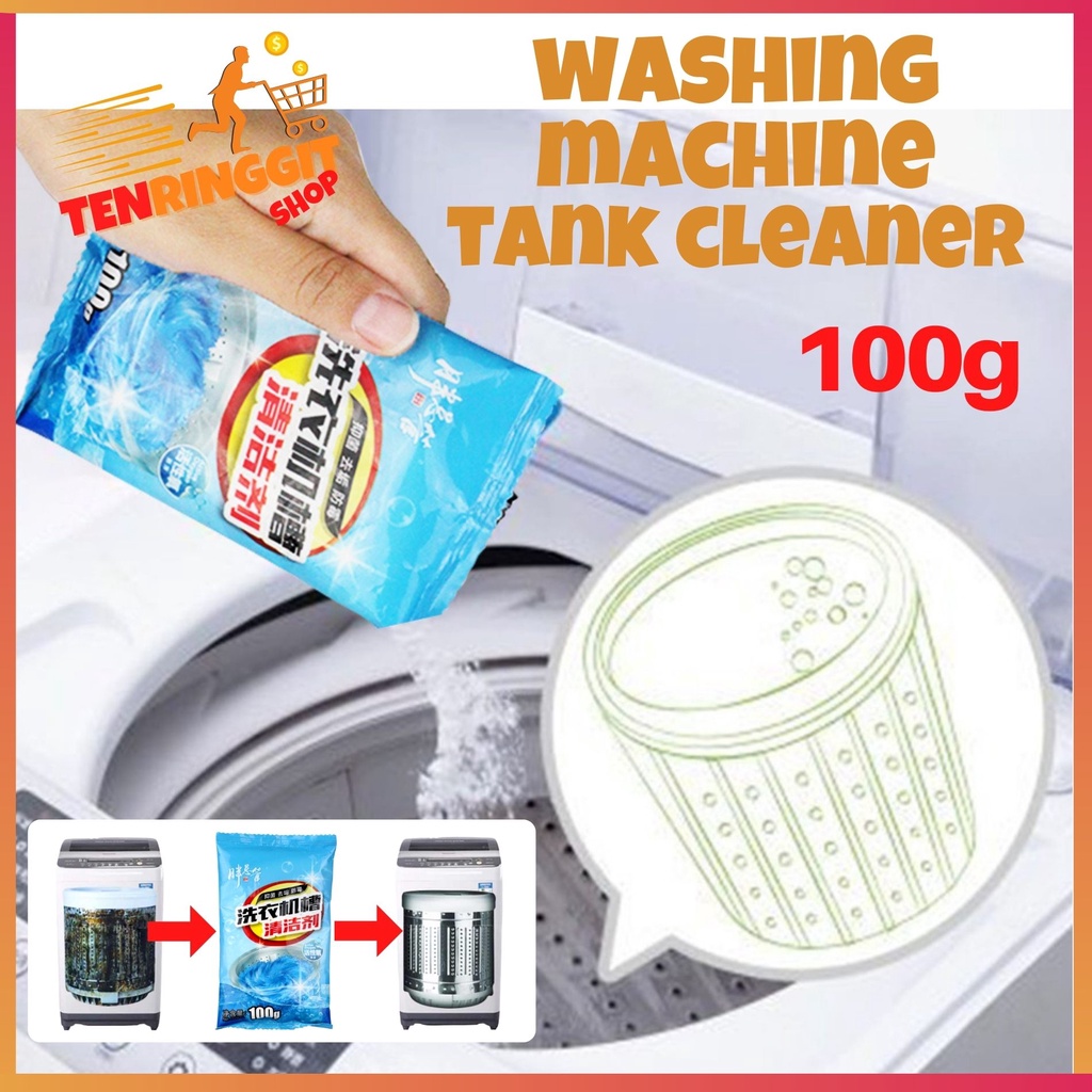 100g Washing Machine Tank Cleaner Detergent Powder Removal Internal ...