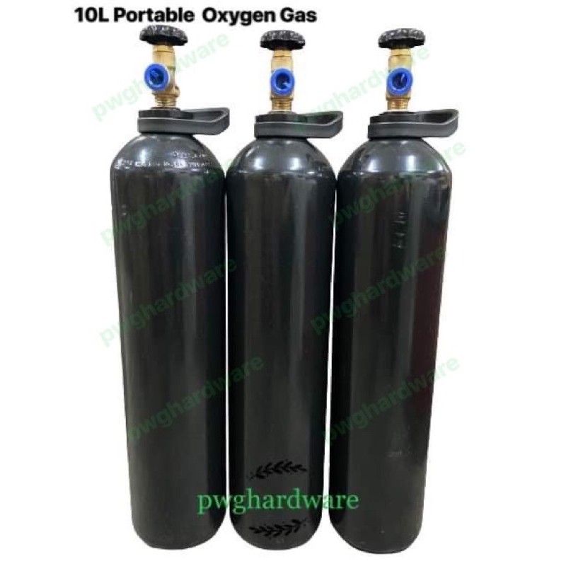 O2 / Oxygen 10L Welding & Cutting Portable Gas / Fish Packing Oxygen ...