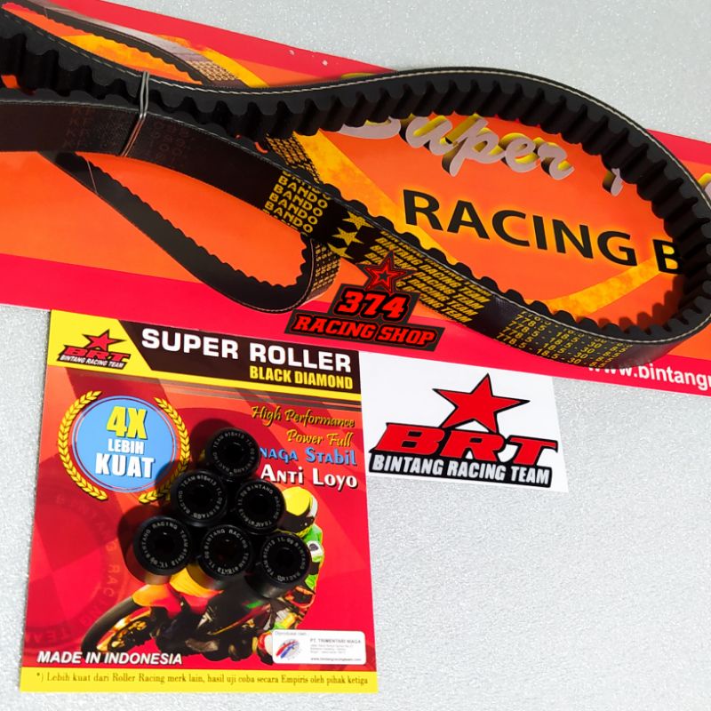 Super BELT+ROLLER RACING BRT 100% ORIGINAL ALL MATIC YAMAHA MIO, FINO ...