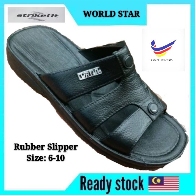 🔥🔥Strikefit Men Rubber Slipper (Selipar Getah Lelaki) Size :6-10 ...