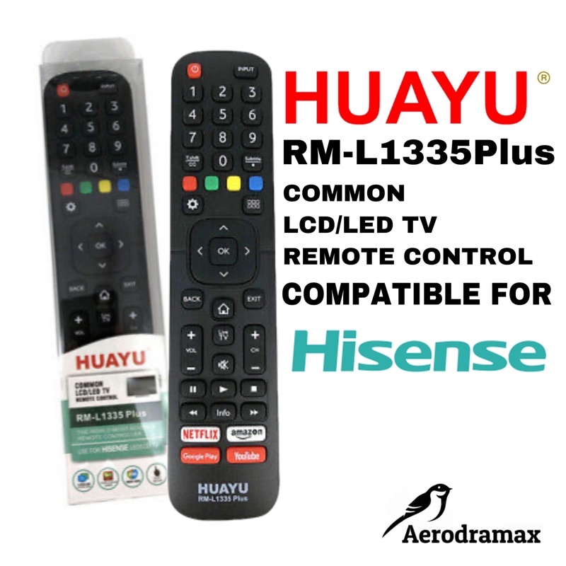 HUAYU COMMON LCD/LED TV REMOTE CONTROL RM-L1335Plus (HISENSE) | Shopee Malaysia