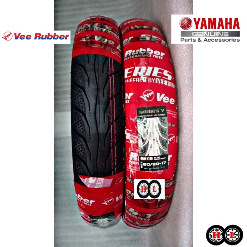 VEE RUBBER TAYAR VRM 419 (Tyre Vee Rubber Tubeless )-* 70/80-17 -*80/90-17 ORIGINAL YAMAHA ...